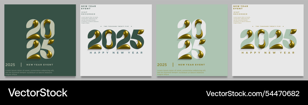 2025 typography design concept happy new year Vector Image