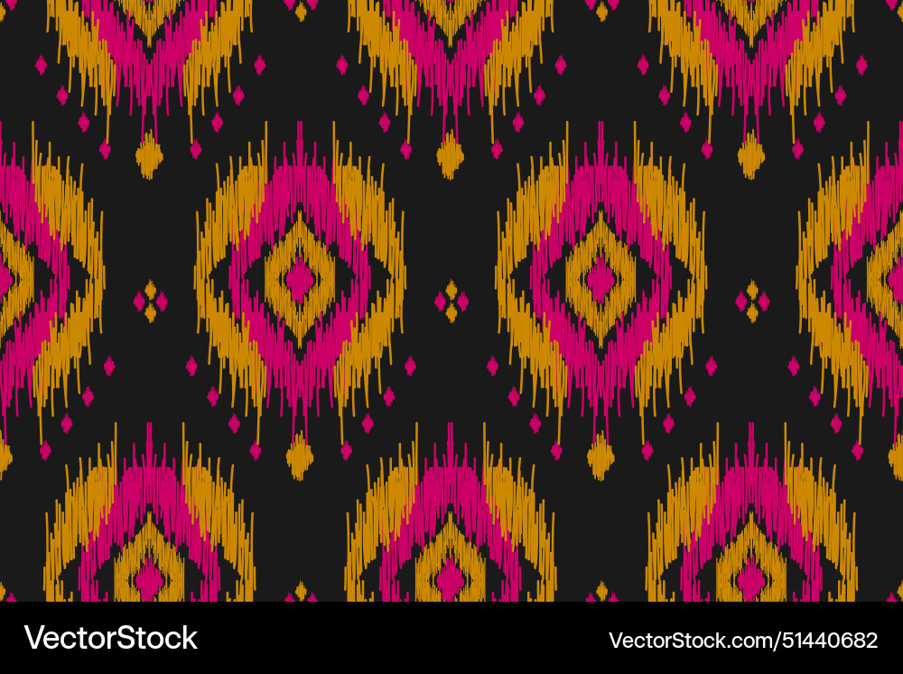Beautiful ethnic tribal pattern art ikat Vector Image