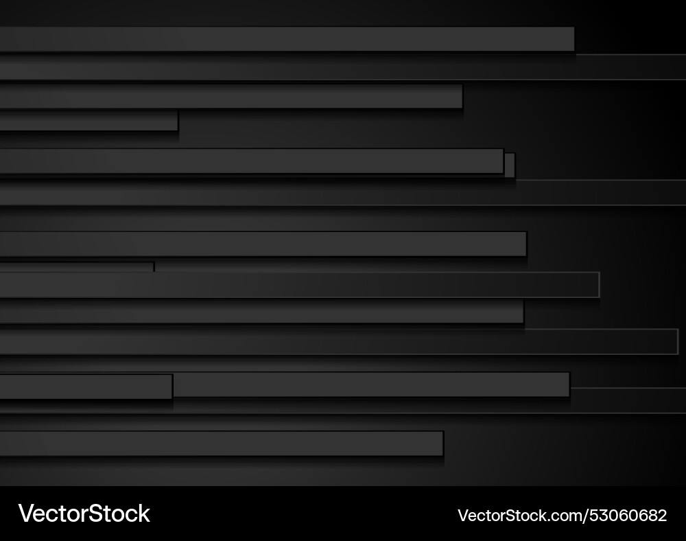 Black stripes geometric minimal abstract Vector Image