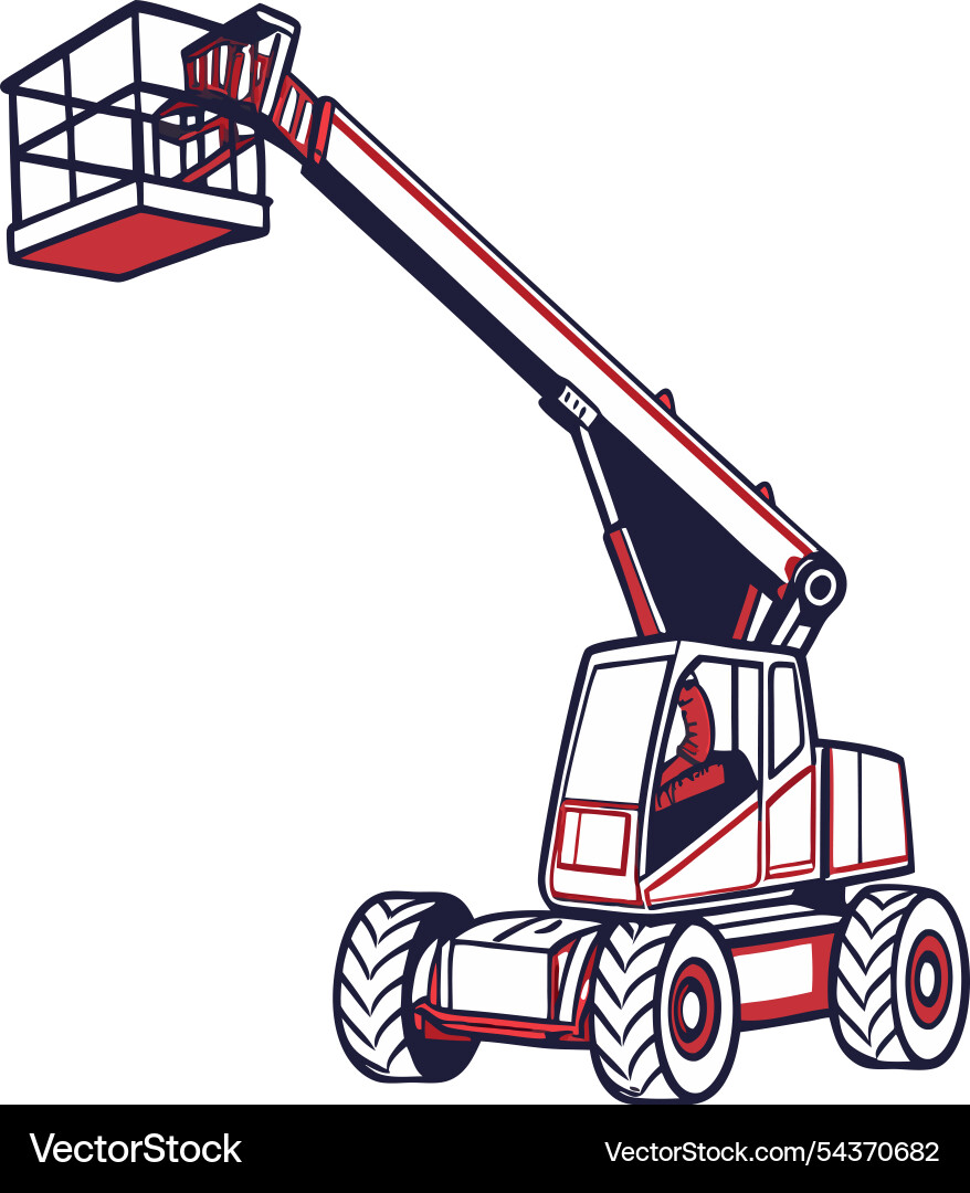 Cherry picker 1 Royalty Free Vector Image - VectorStock
