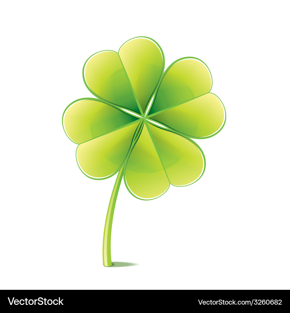 Clover leaf isolated Royalty Free Vector Image