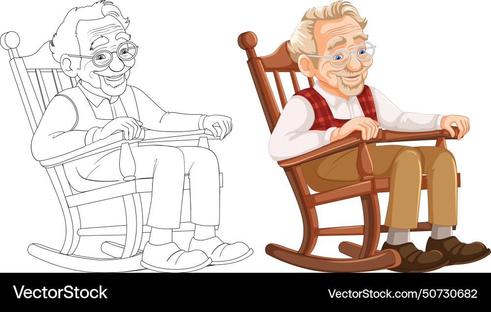 Colorful and sketched versions of a content Vector Image