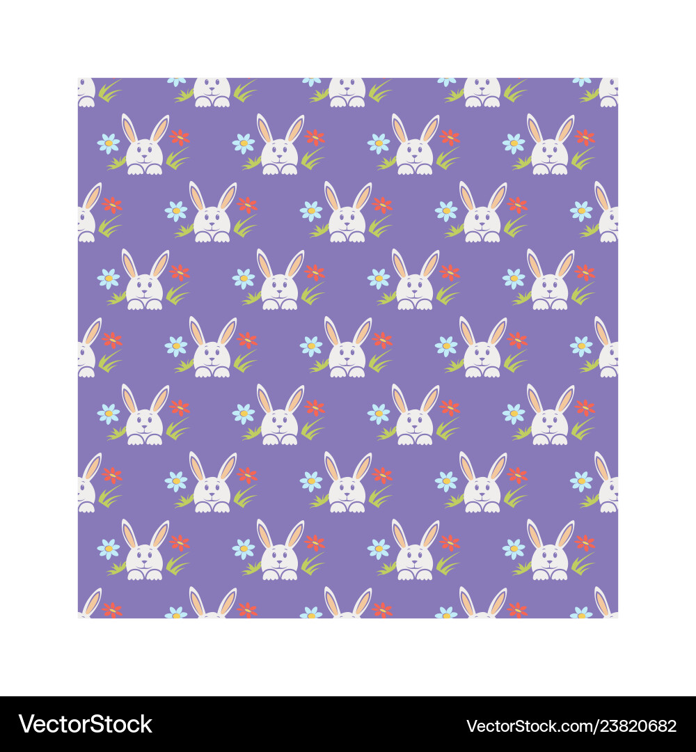 Easter bunny pattern Royalty Free Vector Image