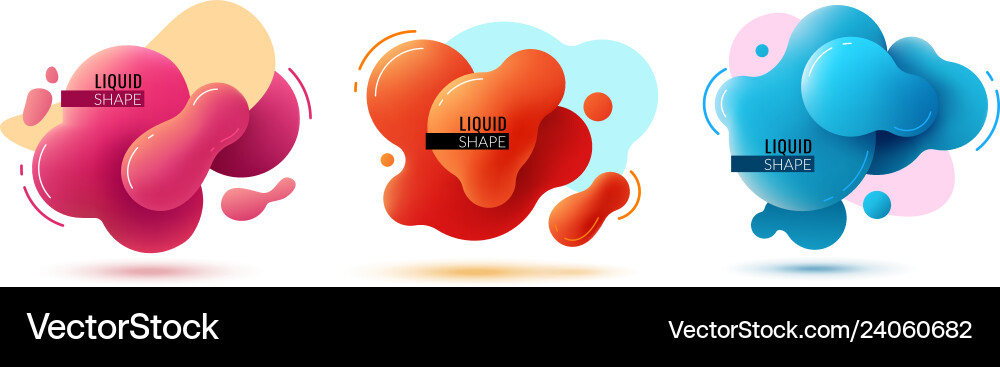 Fluid Liquid Shapes - Abstract Color Royalty Free Vector