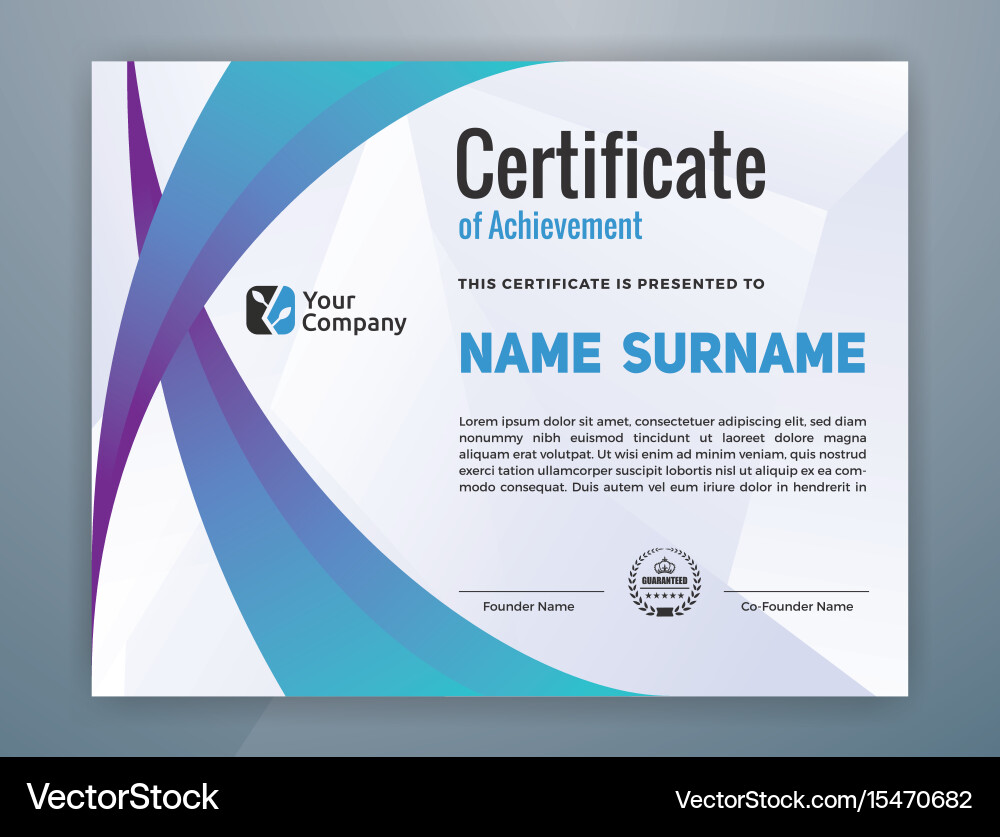 Multipurpose modern professional certificate Vector Image