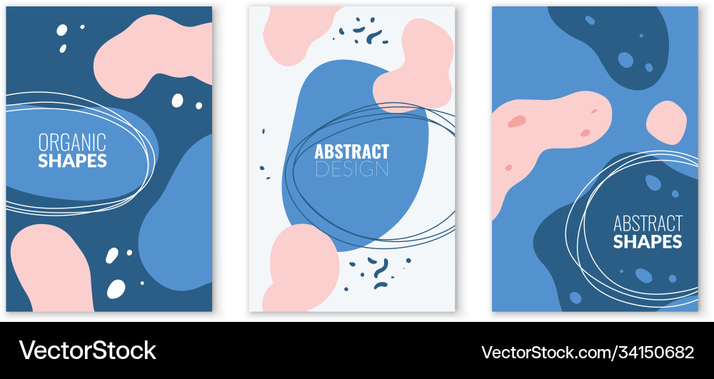 Organic abstract shapes modern wavy fluid shape Vector Image