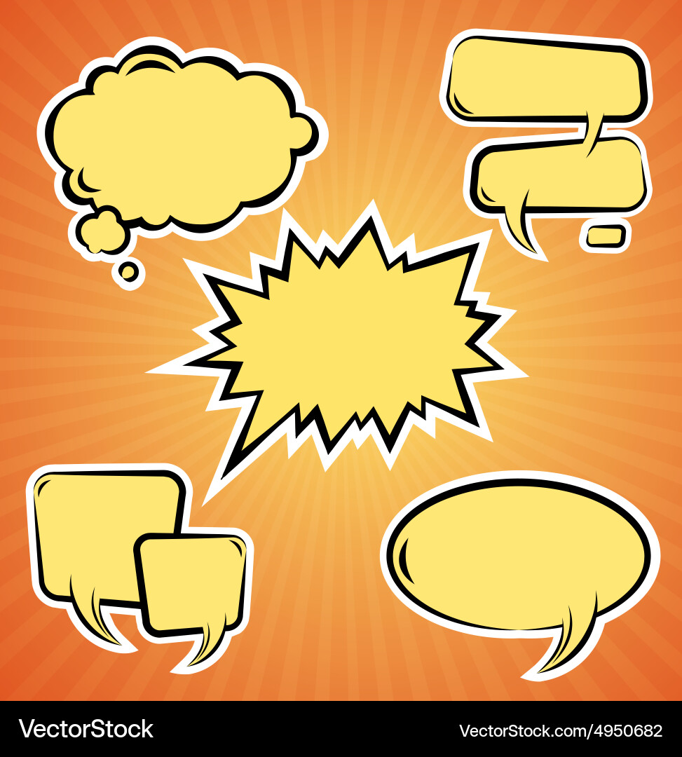 Set of comic bubbles template Royalty Free Vector Image