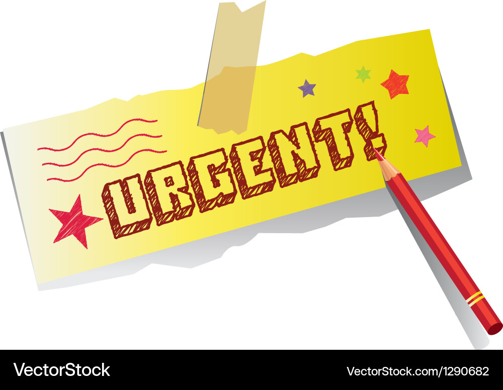 Urgent memo Royalty Free Vector Image - VectorStock