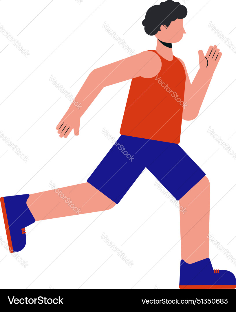 Abstract athletic running man Royalty Free Vector Image
