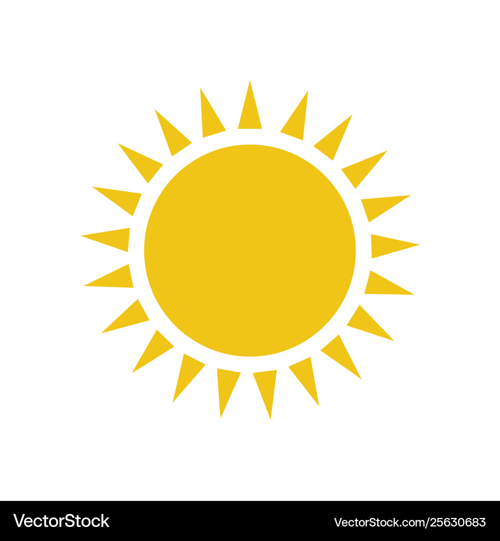 Einfache Sonne Lizenzfreies Vektorbild - VectorStock
