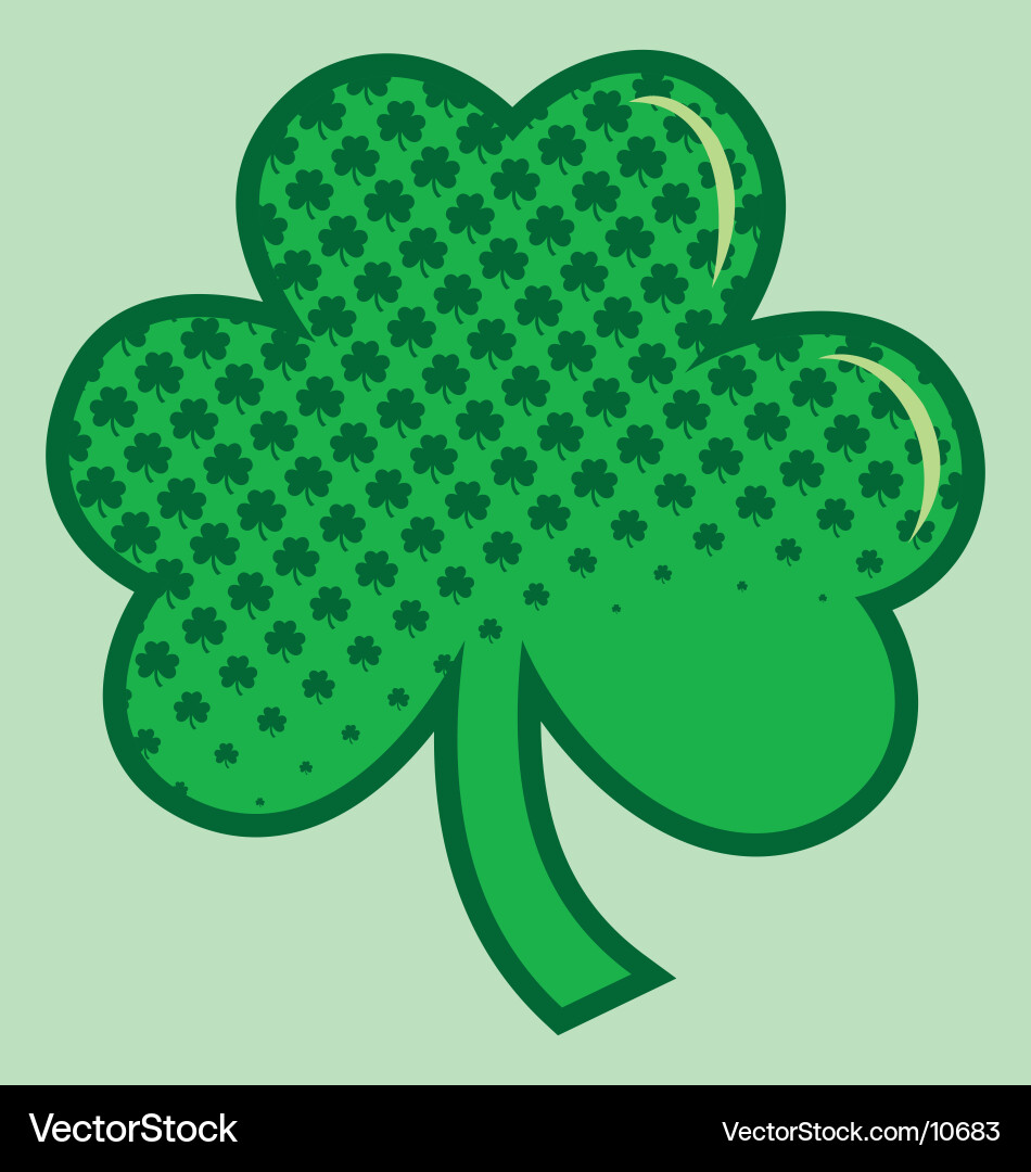 Halftone Shamrock Pattern Royalty Free Vector Image