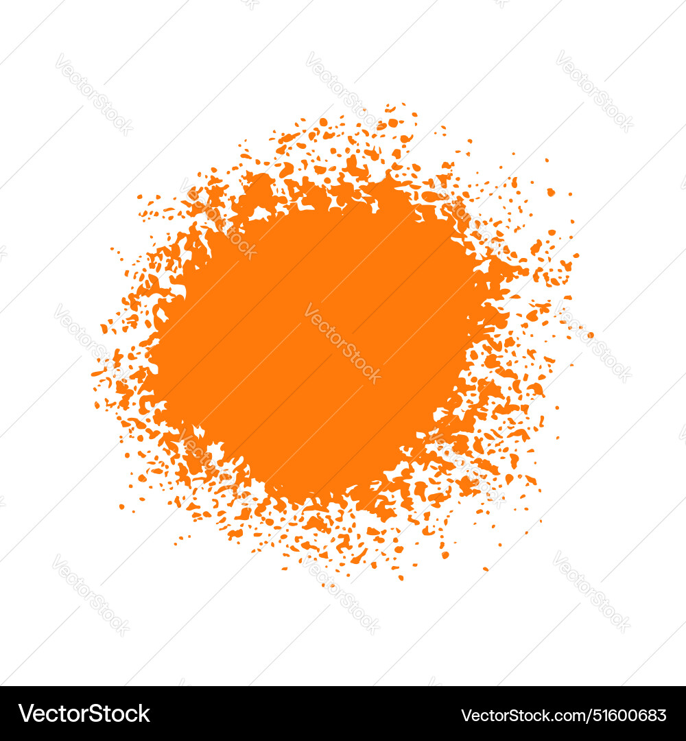 Hand drawn orange crayon powder explosion Vector Image