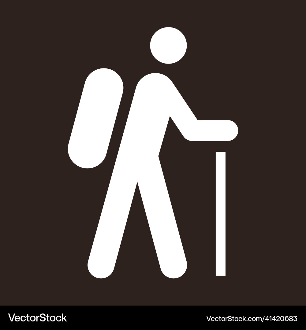 Hiking icon Royalty Free Vector Image - VectorStock