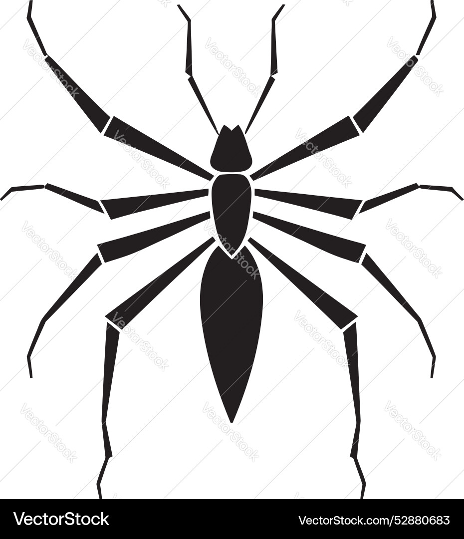 Insect Emblem Sleek Stick Icon Royalty Free Vector Image