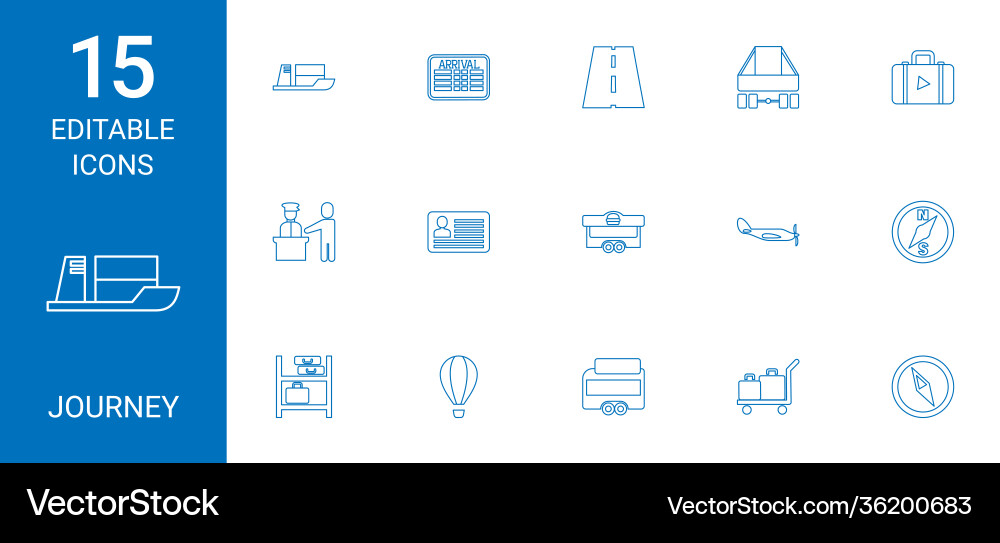Reise Icons Lizenzfreies Vektorbild - VectorStock