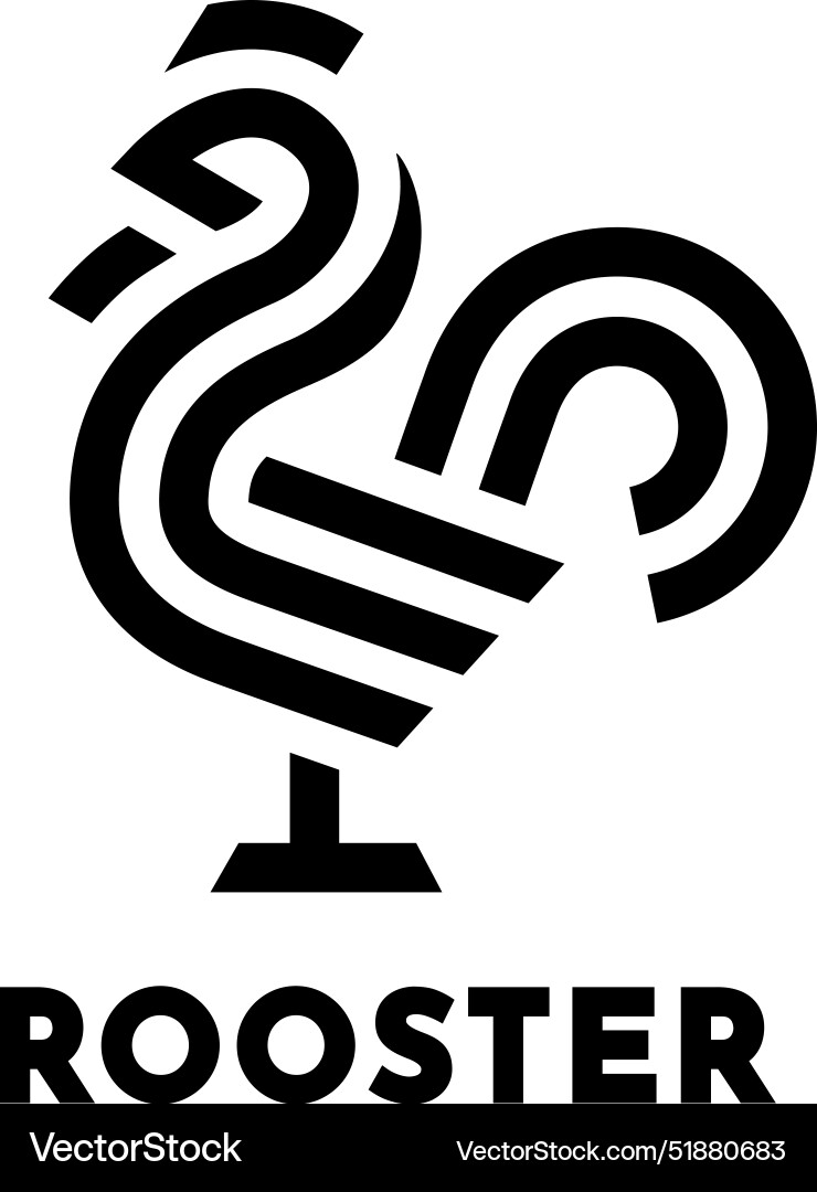 Rooster logo symbol Royalty Free Vector Image - VectorStock