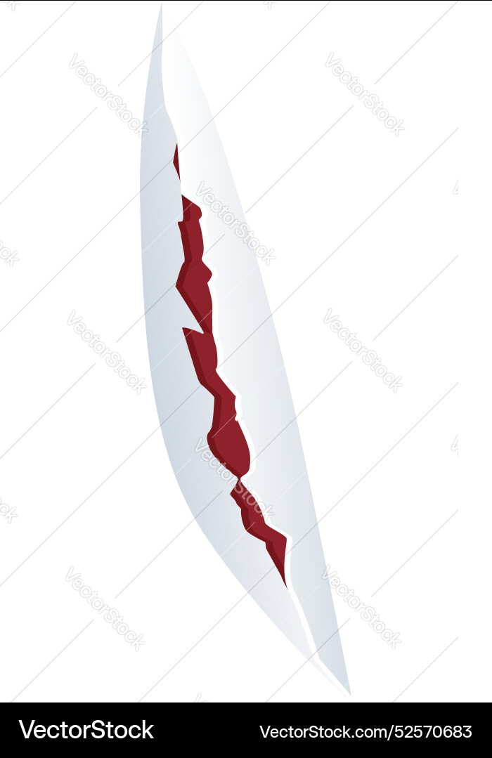 Sharp metal blade covered in blood dripping Vector Image