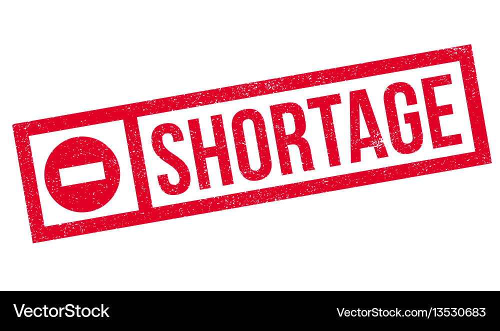 Shortage rubber stamp Royalty Free Vector Image