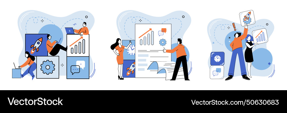 Team work the metaphor highlights power Royalty Free Vector