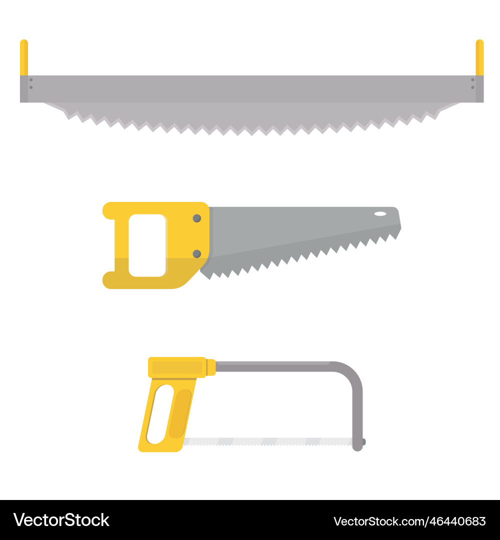 Wood saw for rough cutting tools sawing logs Vector Image