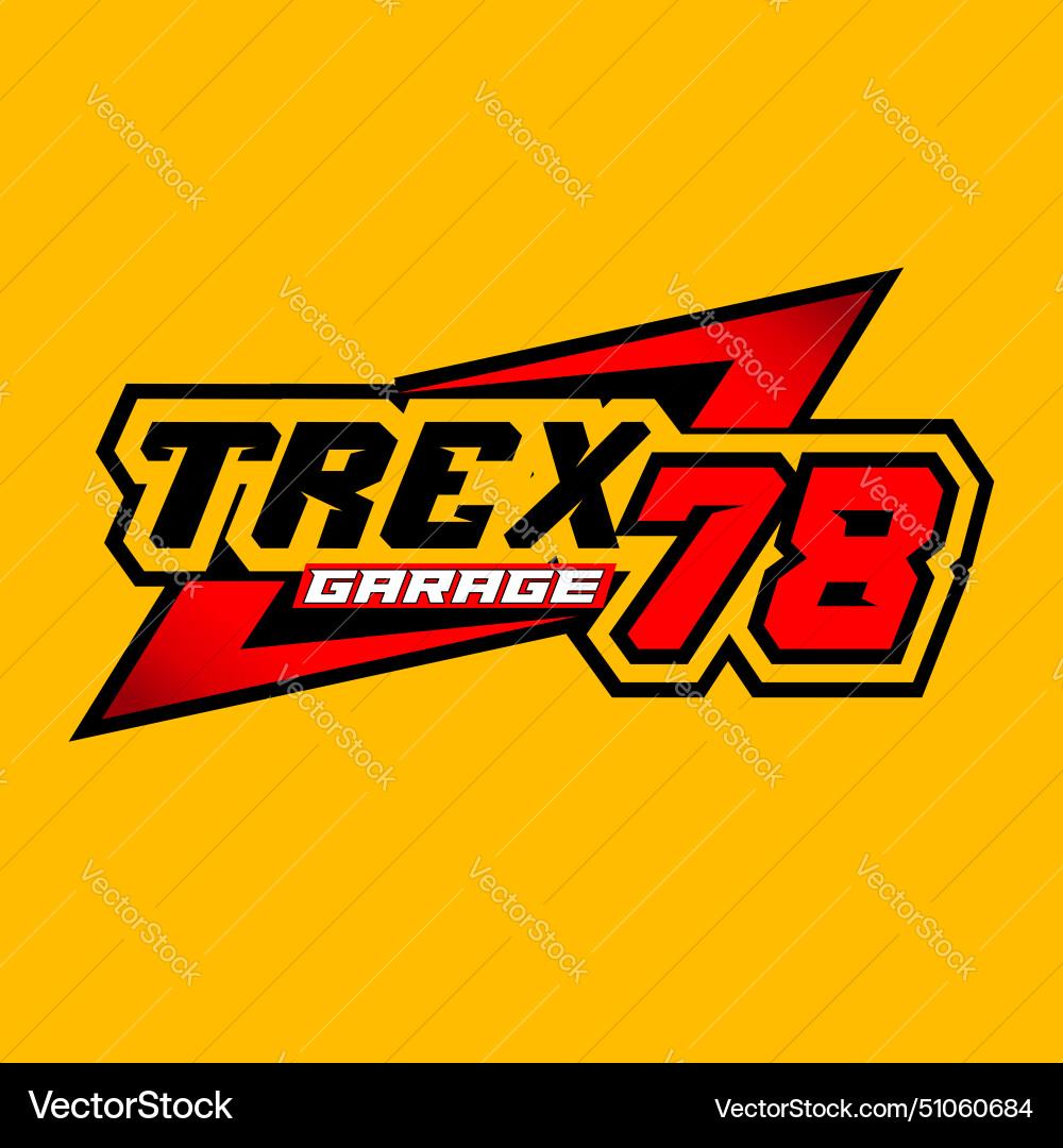 Automotive racing team logo Royalty Free Vector Image
