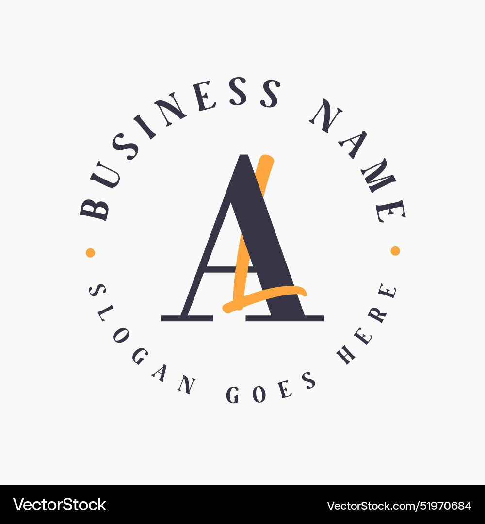 Elegant letter al initials logo for corporate Vector Image