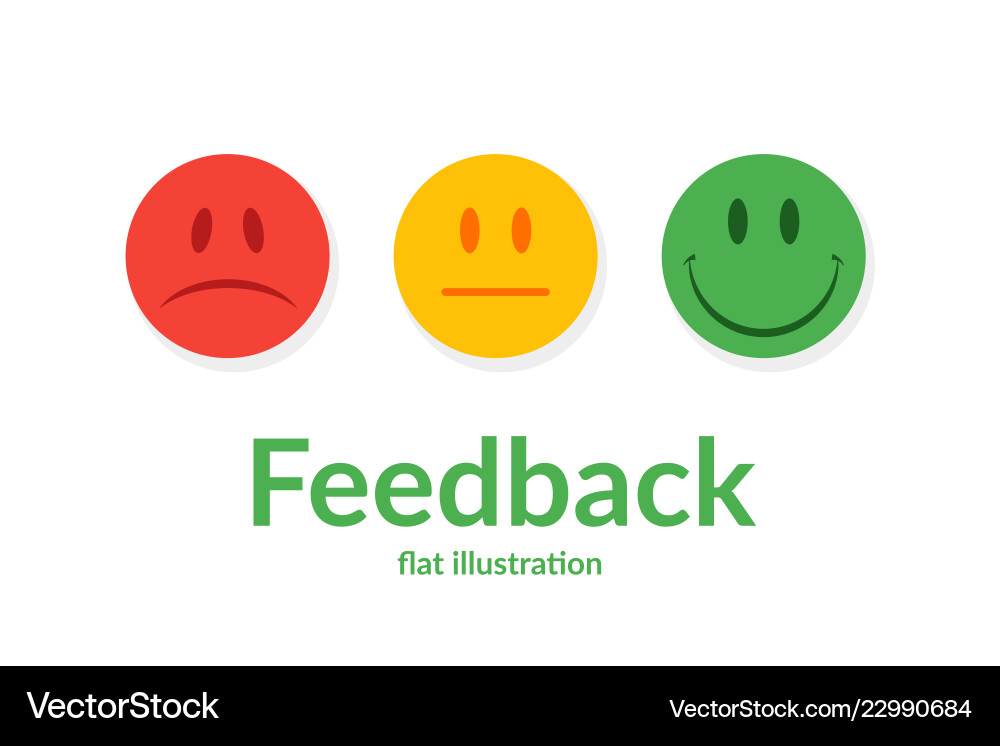 Feedback concept emotions scale Royalty Free Vector Image