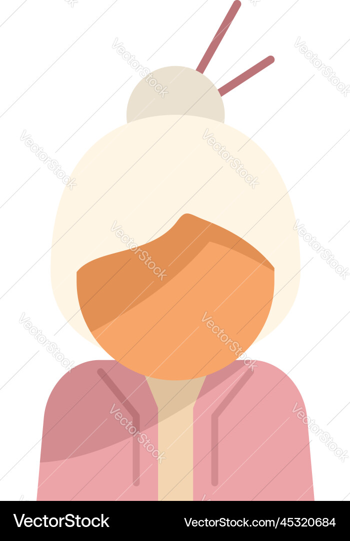Grandma icon flat age generation Royalty Free Vector Image