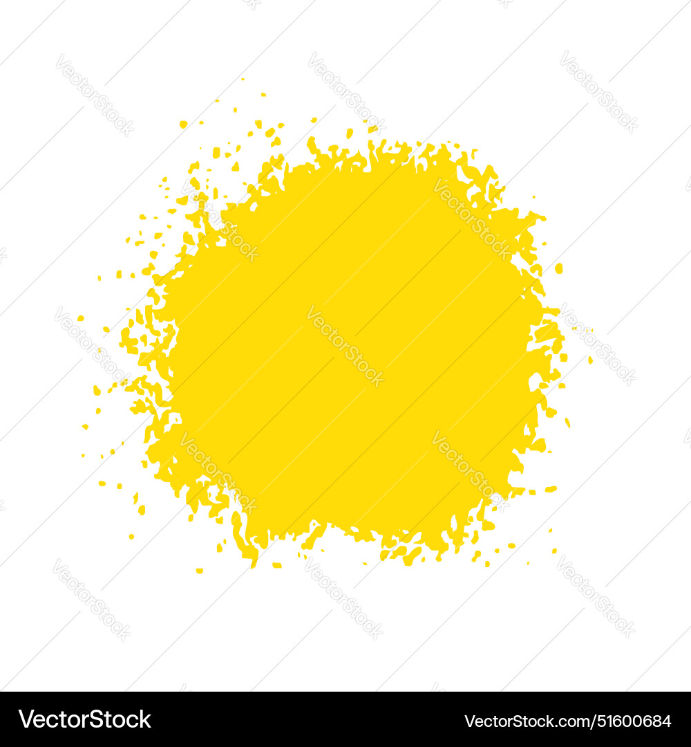 Hand drawn yellow crayon powder explosion Vector Image