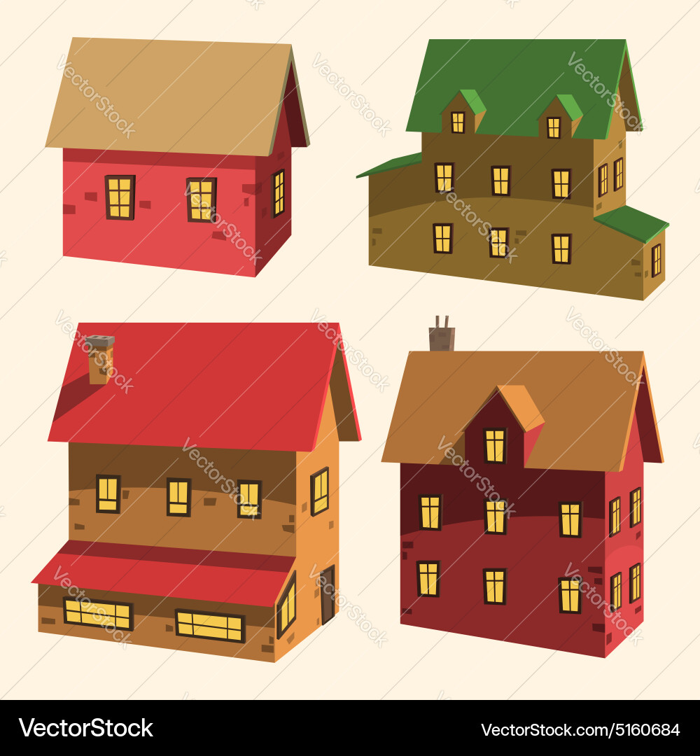 House set Royalty Free Vector Image - VectorStock