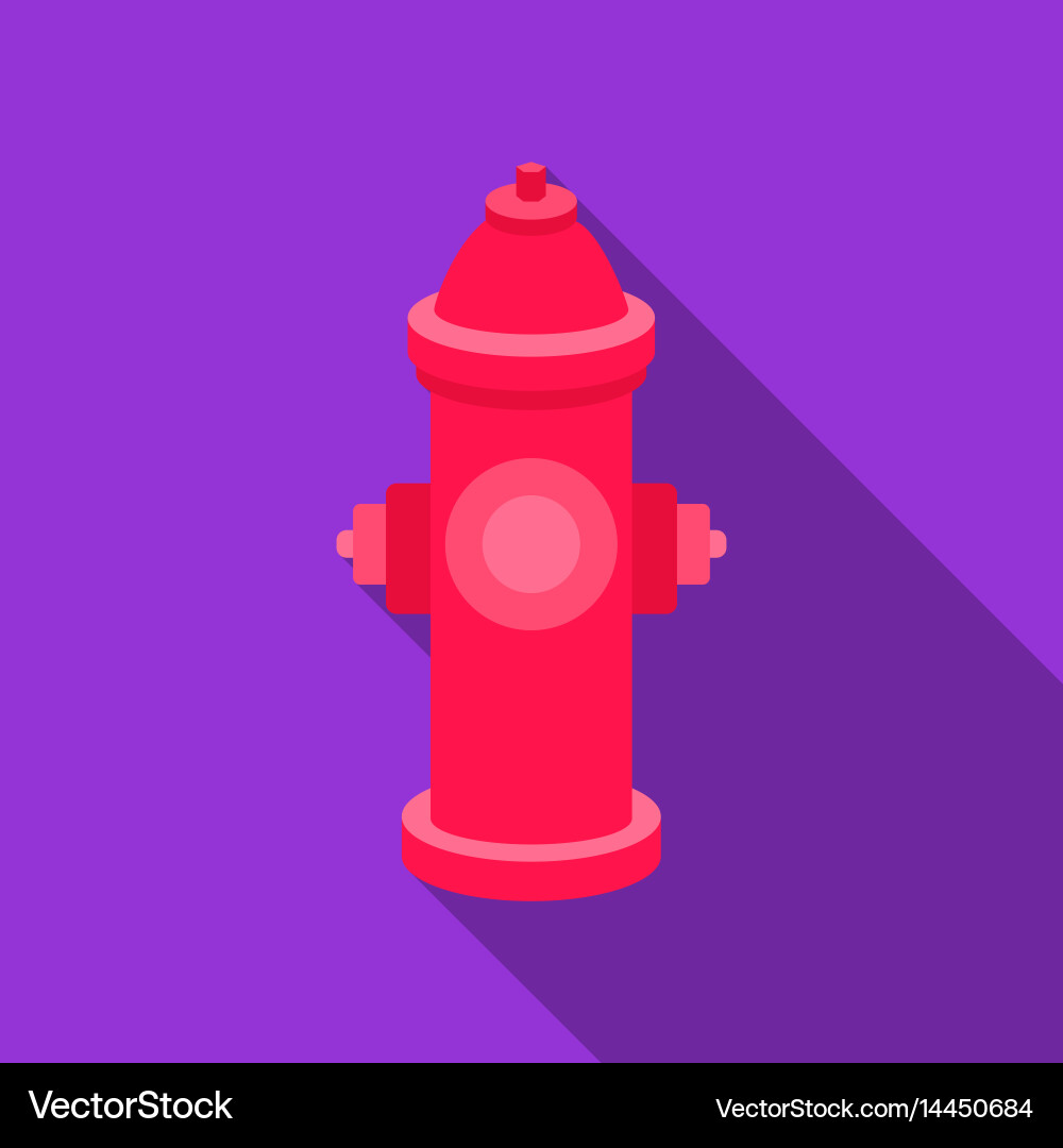 Hydrant Ikone im flachen Stil für Web Lizenzfreier Vektor