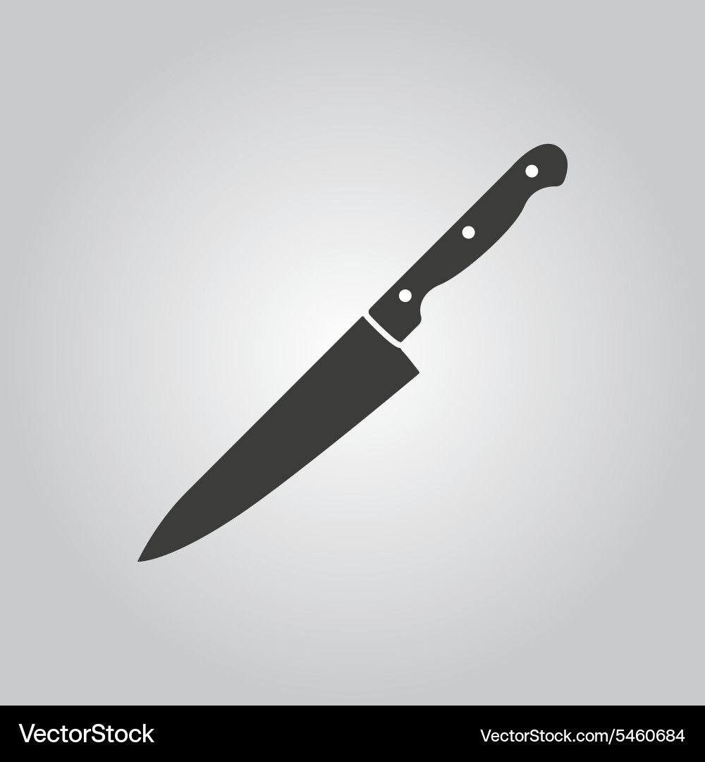 Messer Symbol Chopper Symbol flach Lizenzfreies Vektorbild