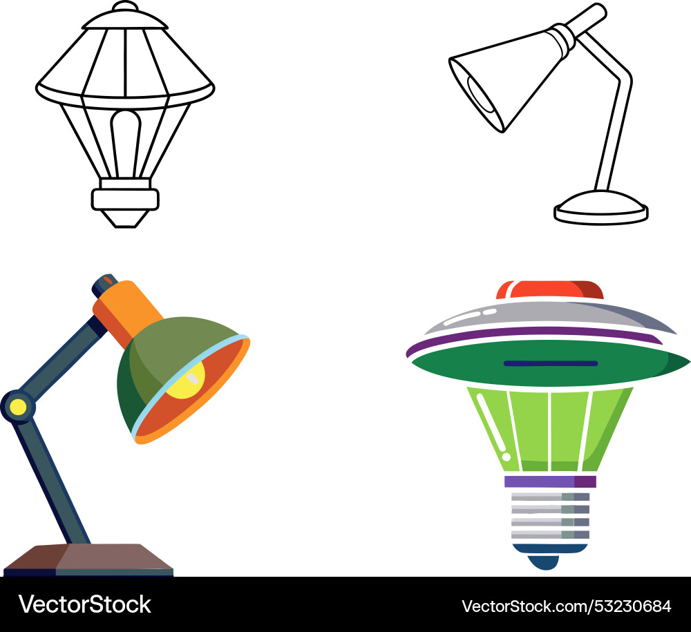 Led lamp Royalty Free Vector Image - VectorStock