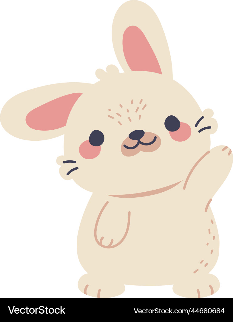 Rabbit kawaii animal Royalty Free Vector Image