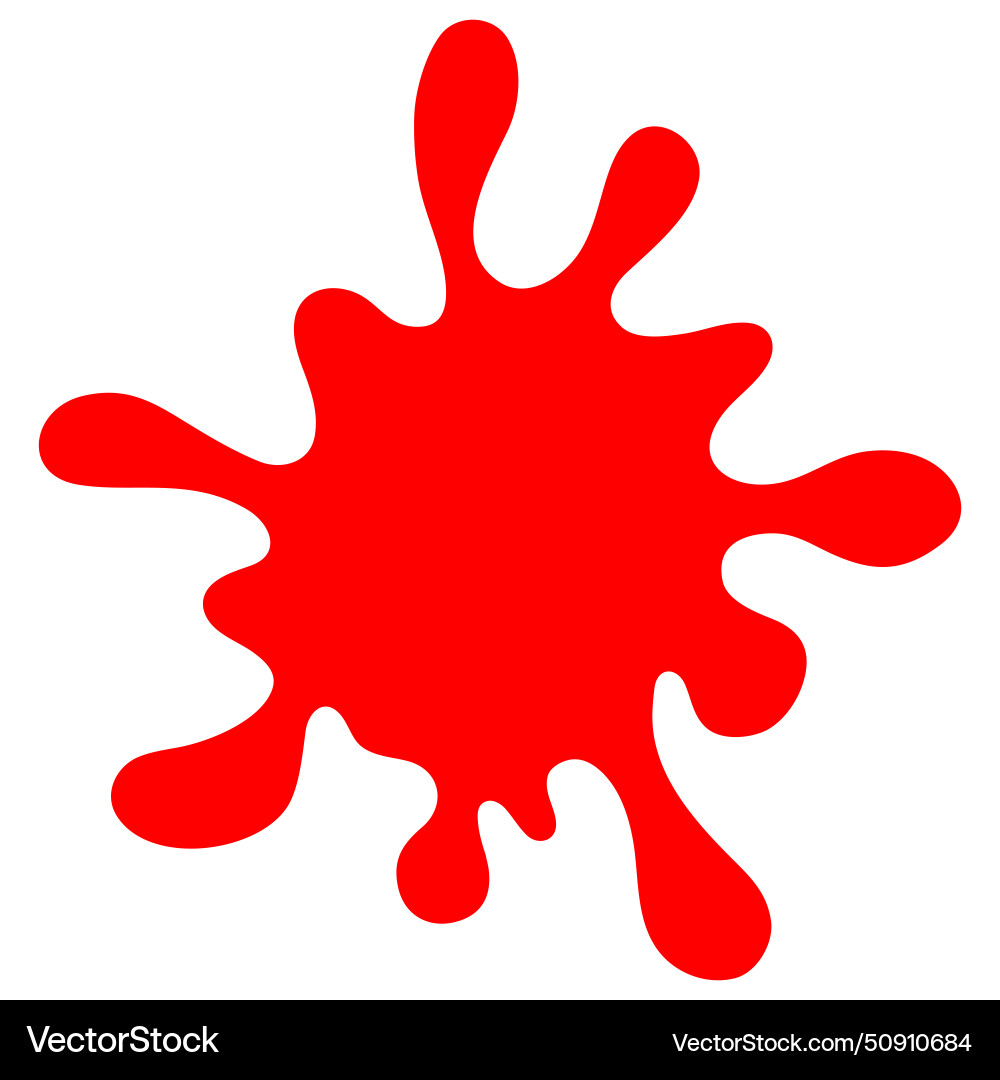 Red paint splash over white background Royalty Free Vector