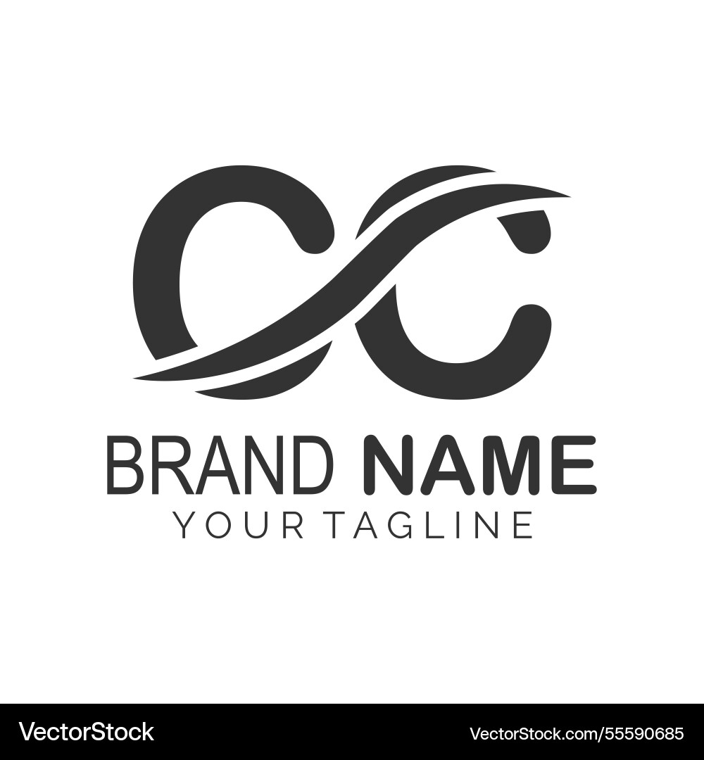 Cc logo design Royalty Free Vector Image - VectorStock