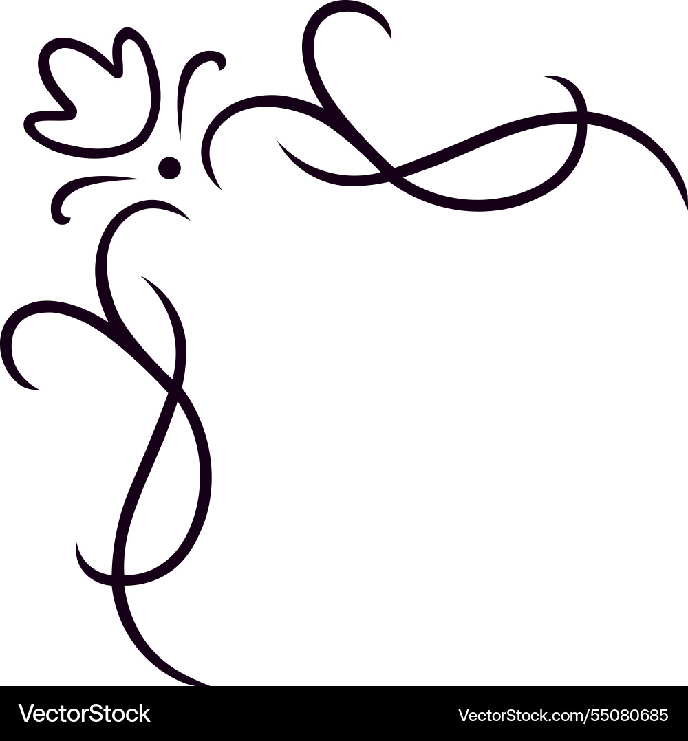 Elegant floral corner ornament forming a frame Vector Image