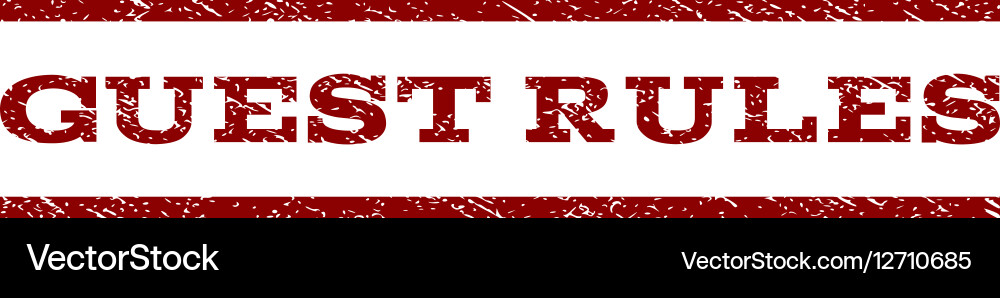 Guest rules watermark stamp Royalty Free Vector Image