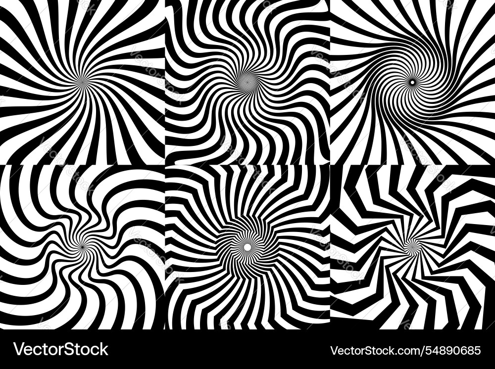 Hypnotic Spiral Vortex Background Royalty Free Vector Image