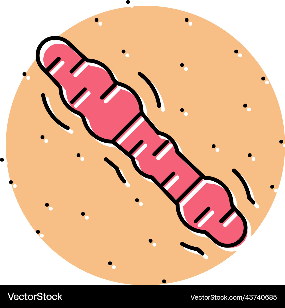 Keloid scar color icon Royalty Free Vector Image
