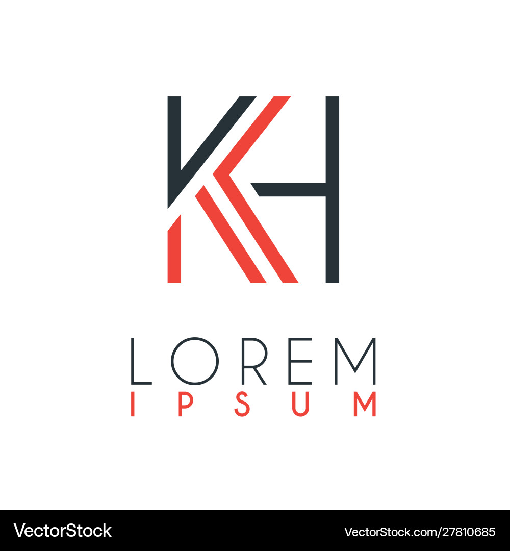 KH Letter Logo Royalty Free Vector Image - VectorStock