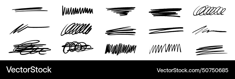 Line brush marker pen pencil stroke Royalty Free Vector