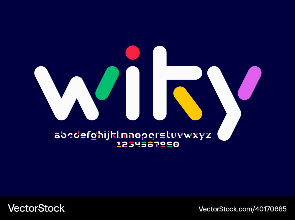 Modern lowercase style font Royalty Free Vector Image