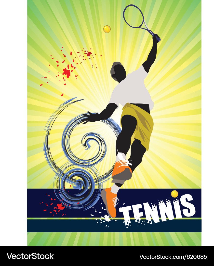Tennis poster Royalty Free Vector Image - VectorStock