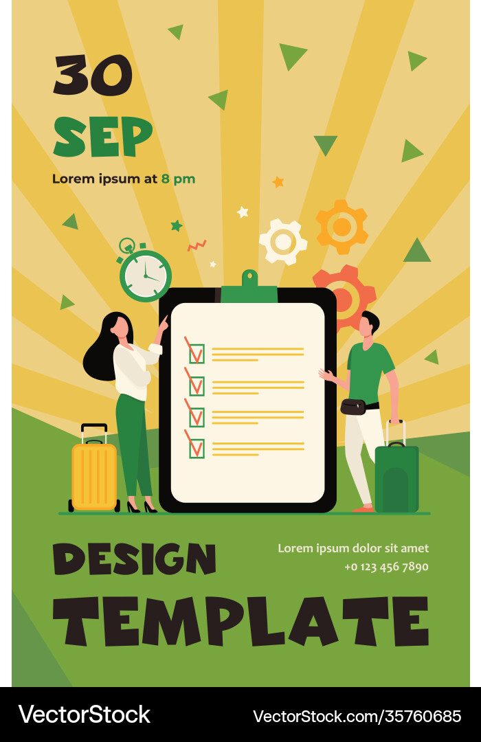 Travel packing list Royalty Free Vector Image - VectorStock