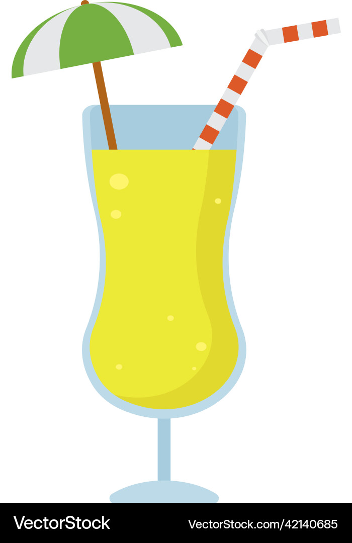 Tropical cocktail icon Royalty Free Vector Image