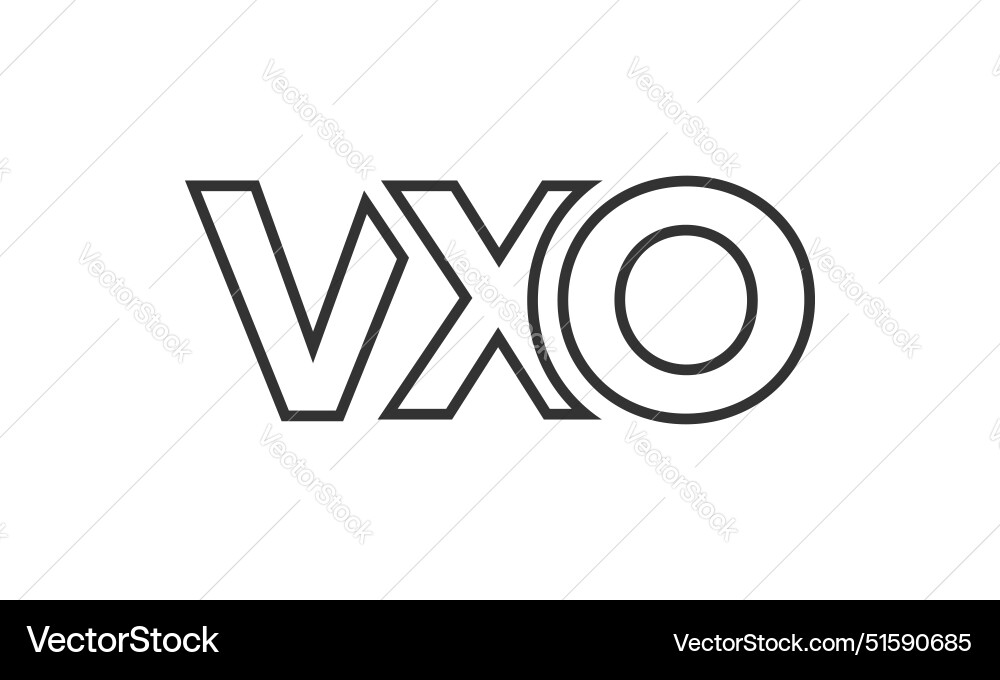 Vxo logo design template with strong and modern Vector Image
