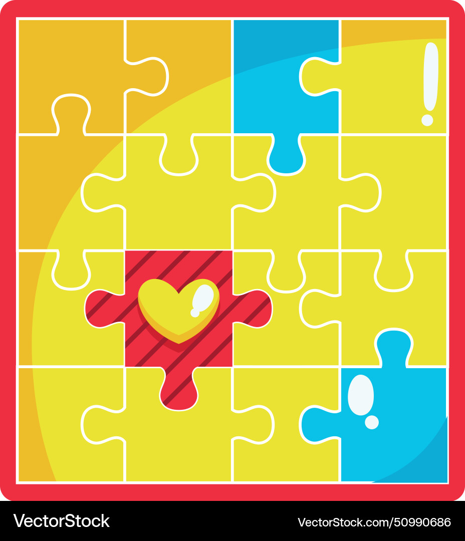 Autism puzzle pieces Royalty Free Vector Image