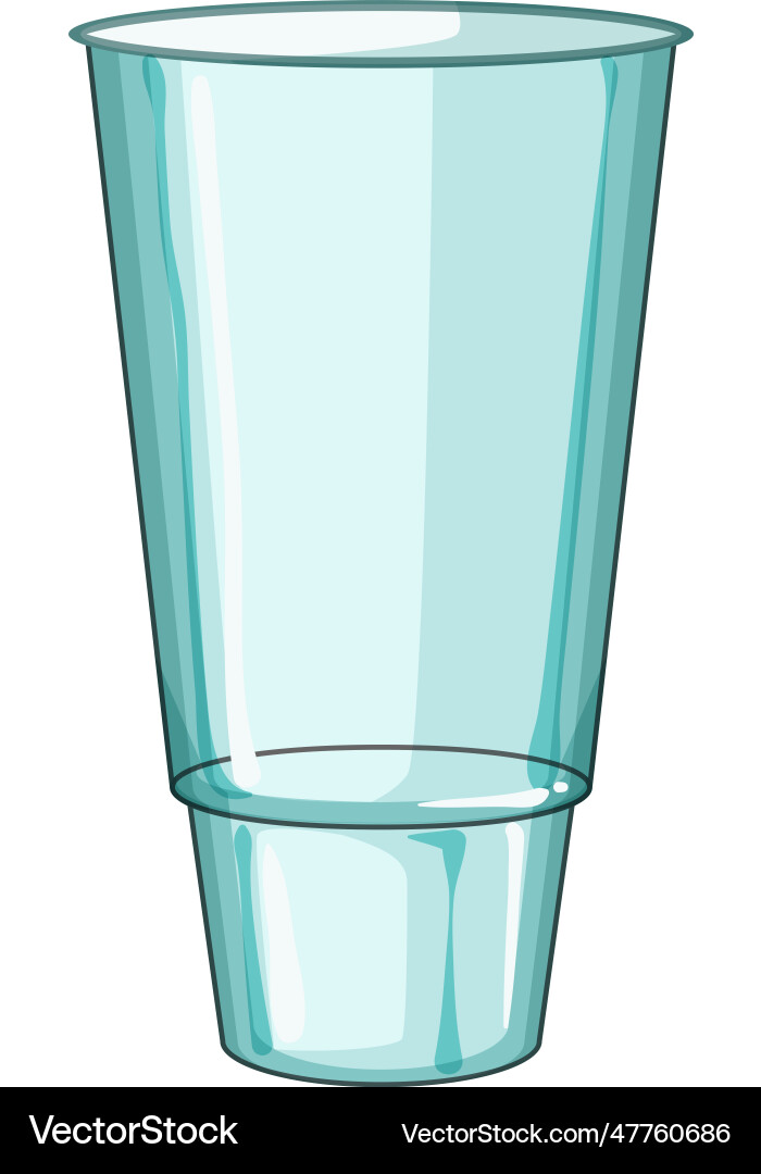 Disposable plastic cup cartoon Royalty Free Vector Image