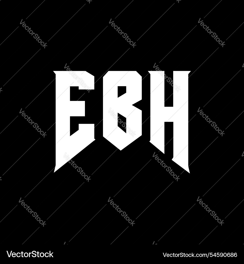 Ebh letter logo design for technology company Vector Image